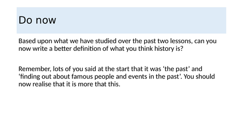 Initial Year 7 History unit of work | Teaching Resources