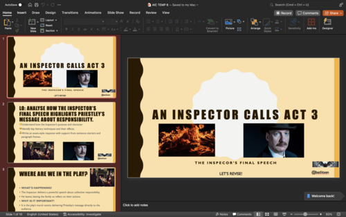 An Inspector Calls Act 3: SEND-Friendly Revision Lesson on the ...
