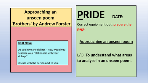 Unseen Poetry 24 lessons with formative and summative assessments, a ...