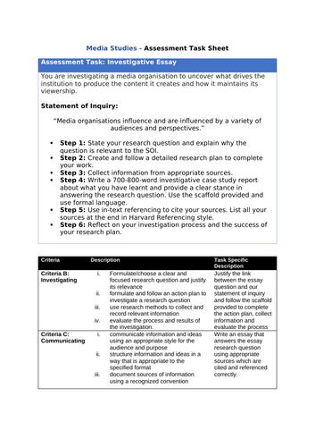 Media Studies Year 10 | Teaching Resources