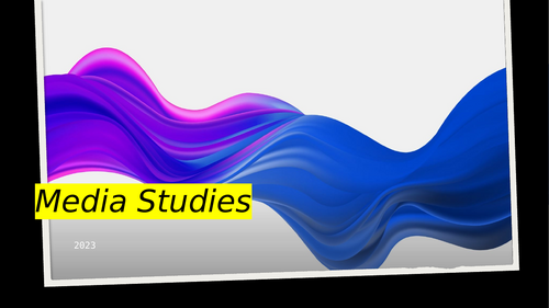 Media Studies Year 10 | Teaching Resources