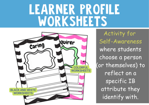 IB Learner Profile Posters and Worksheets - Colorful and Black and ...