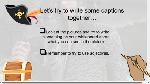 Pirate lesson with adjectives. | Teaching Resources