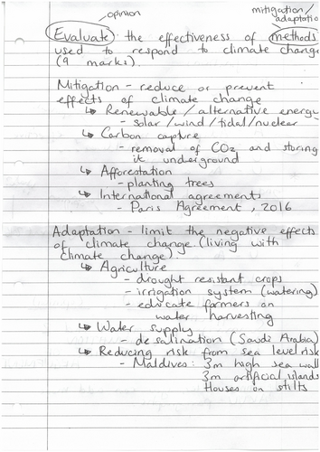 Climate Change Revision and Practice Exam | Teaching Resources