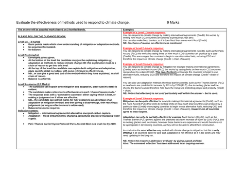 Climate Change Revision and Practice Exam | Teaching Resources