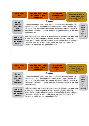 Adventures of Odysseus English | Teaching Resources