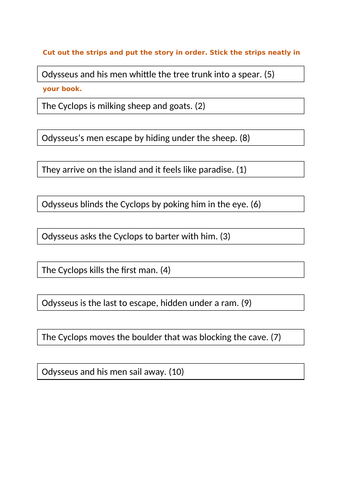 Adventures of Odysseus English | Teaching Resources