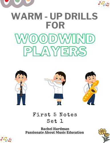 Warm-Up Drills for Woodwind Players Set 1 - First 5 Notes | Teaching ...