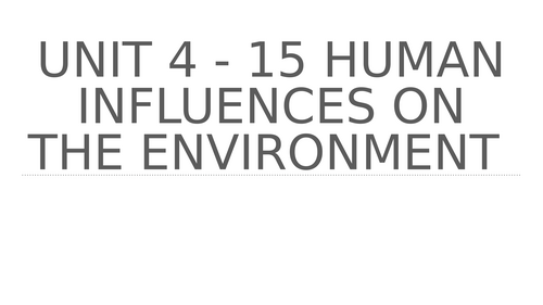 International IGCSE Biology 9-1 - Human Influences on the environment ...