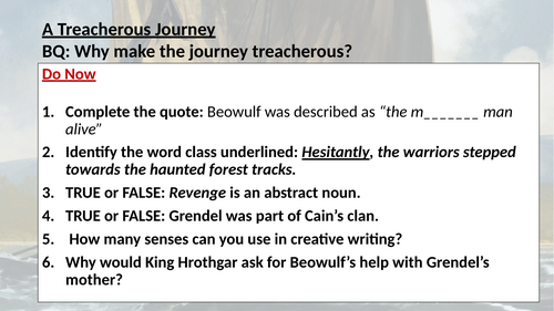 FULL Beowulf KS3 Scheme of Work (Seamus Heaney) | Teaching Resources