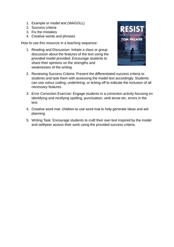 Year 6. Resist by Tom Palmer. Newsletter. Chapter 5. | Teaching Resources