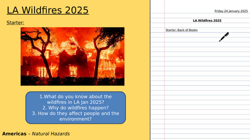 LA Wildfires KS3 lesson | Teaching Resources