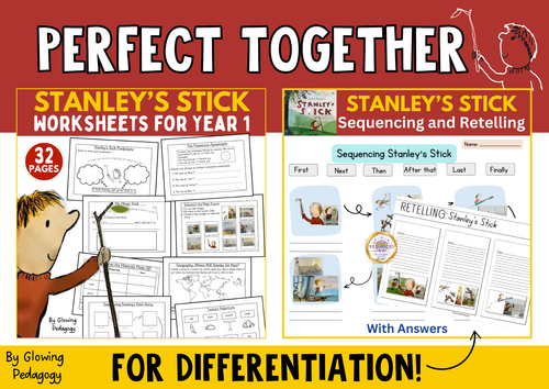Stanley's Stick Worksheets for Year 1 - Literacy, Writing, and Cross ...