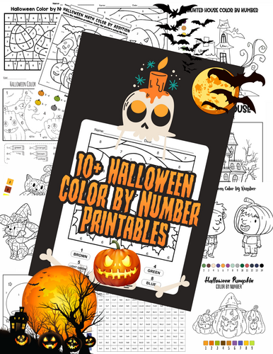 Spooky Halloween Color by Number Printable – Fun and Creative Activity ...