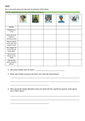 LKS2 Black & British Guided Reading Non-Fiction - 6 lesson (David ...