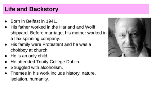 Derek Mahon Prescribed Poetry Leaving Certificate English | Teaching ...