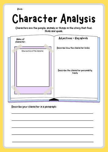 Character analysis worksheet | Teaching Resources