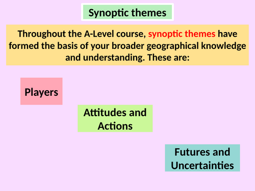 Edexcel A-Level Geography Paper 3 lessons | Teaching Resources