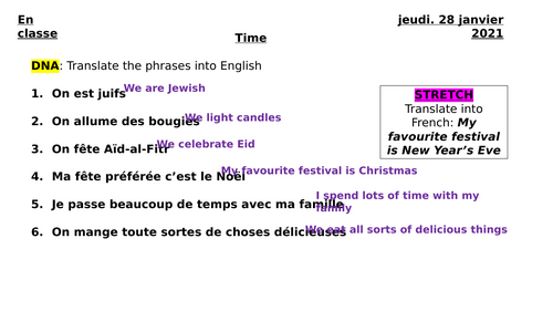 Studio GCSE French Higher - Module 3 - Point de départ | Teaching Resources
