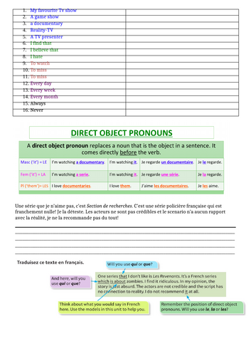 Studio GCSE French Higher - Module 3 - Unité 4 | Teaching Resources