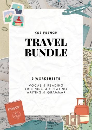Travel Worksheet Bundle | KS3 French | Teaching Resources