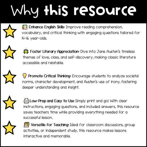 Jane Austen Reading Comprehension | KS3–KS4 English Literature ...