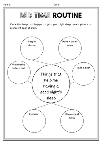 Personal hygiene - Lesson 4 - A good night sleep | Teaching Resources