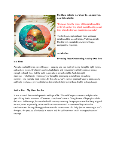 PEEL Paragraph Guidance - Non Fiction, GCSE, English Language ...