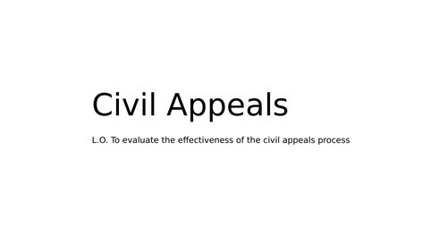 A-Level Law: Civil Appeals Lesson - Eduqas English Legal Systems ...