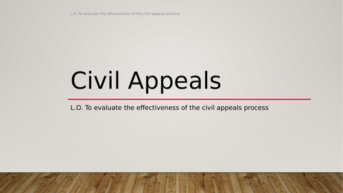 A-Level Law: Civil Appeals Lesson - Eduqas English Legal Systems ...