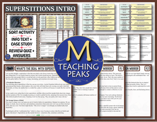 Superstitions Introduction Reading Passages Comprehension Center ...
