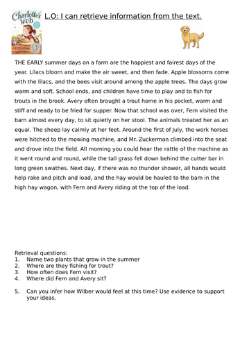 reading retrieval | Teaching Resources