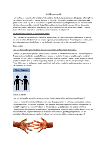 Unit 12 Assignment B investigate different types of diseases and ...