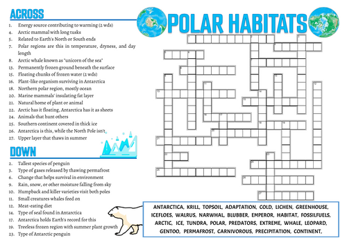 Polar Habitats Reading Comprehension | Teaching Resources