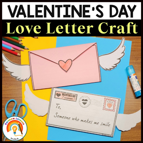 Valentines Day Writing Craft | Valentines Day Letter | Valentines Day ...