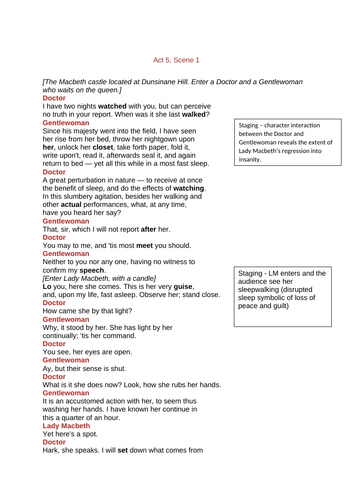 Macbeth - Full Text Annotated | Teaching Resources