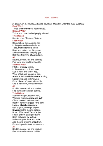 Macbeth - Full Text Annotated | Teaching Resources