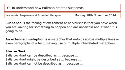 Philip Pullman's The Ruby in the Smoke - Powerpoints Only | Teaching ...