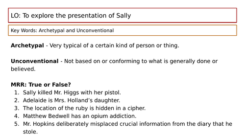 Philip Pullman's The Ruby in the Smoke - Powerpoints Only | Teaching ...