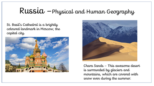 Human and Physical Geography of Russia KS2 | Teaching Resources