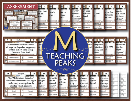 Natural Disasters: Fun & Engaging Earth Science Task Cards Assessment ...