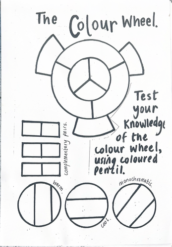 Colour theory worksheet | Teaching Resources