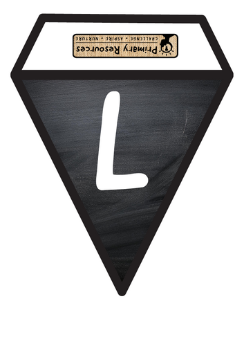 Chalk Classroom Bunting (White Lettering / Triangle Flag) | Teaching ...
