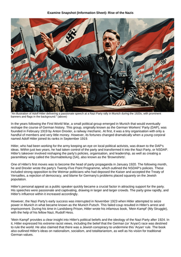 The Nazi Party, 1920-32 | Teaching Resources