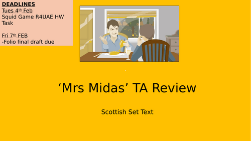 Carol Ann Duffy Mrs Midas textual analysis N5/Higher Resources ...