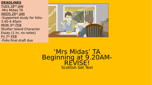 Carol Ann Duffy Mrs Midas textual analysis N5/Higher Resources ...