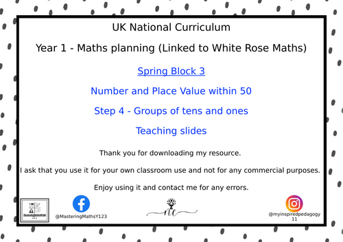 Groups of tens and ones teaching slides - Year 1 WR Maths - Spring ...