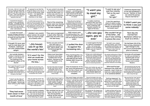 AQA 'The Great Gatsby' and love poetry comparison | Teaching Resources