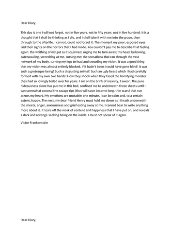 Diary Entry Examples UKS2 | Teaching Resources