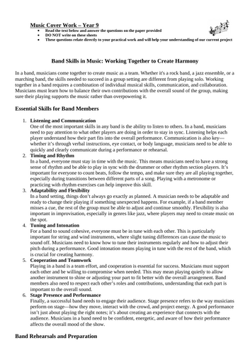 Music Cover Work | Teaching Resources
